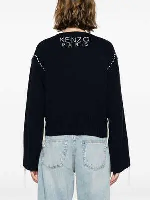 Kenzo Sashiko-stitch Wool Blend Jumper