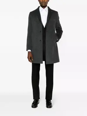 Tagliatore Single-breasted Virgin Wool Blend Coat