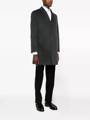 Tagliatore Single-breasted Virgin Wool Blend Coat