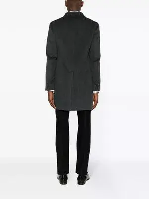 Tagliatore Single-breasted Virgin Wool Blend Coat