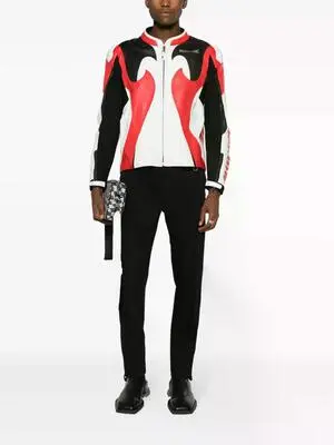 KUSIKOHC Graphic-print Leather Jacket
