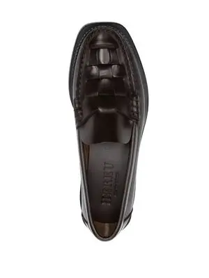 Hereu Nombela Woven Leather Loafers - Brown