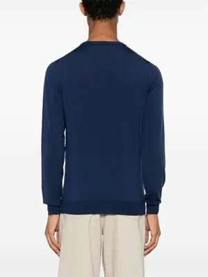 ZANONE Fine-knit Crew-neck Jumper - Blue
