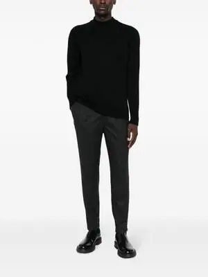 ZANONE Mock-neck Fine-knit Jumper - Black