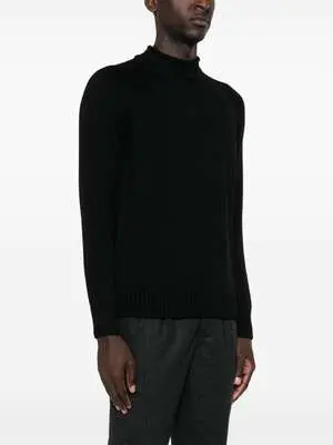 ZANONE Mock-neck Fine-knit Jumper - Black