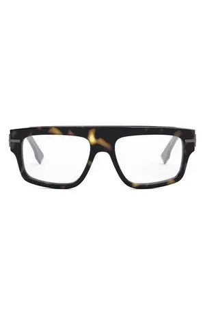 Fendi Graphy 54mm Rectangular Optical Glasses - Dark Havana