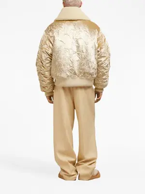 AMI Paris Metallic Velvet Bomber Jacket
