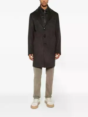 BARBA NAPOLI Layered Single-breasted Coat