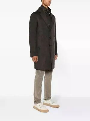 BARBA NAPOLI Layered Single-breasted Coat