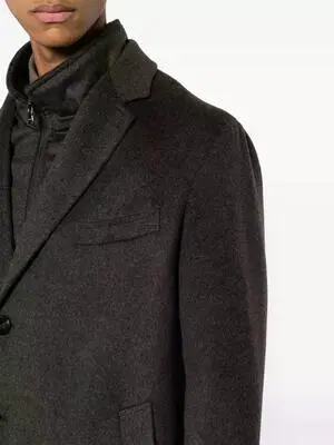 BARBA NAPOLI Layered Single-breasted Coat