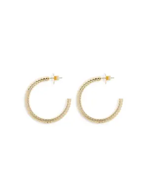 Marina B 18k Yellow Trisolina Hoop Earrings
