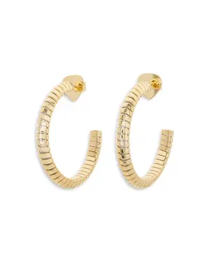 Marina B 18k Yellow Trisolina Hoop Earrings