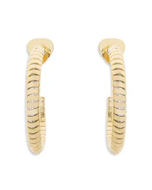 Marina B 18k Yellow Trisolina Hoop Earrings
