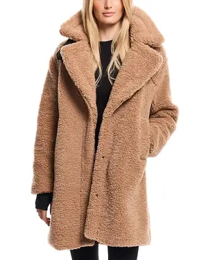 Sam. Sherpa Mid Length Coat - Camel