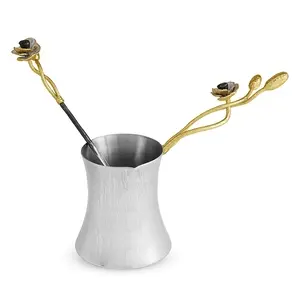 Michael Aram Anemone Coffee Pot With Spoon - Silver