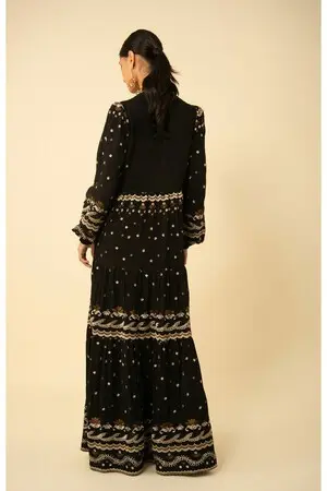 Hale Bob Audrey Embroidered Maxi Dress