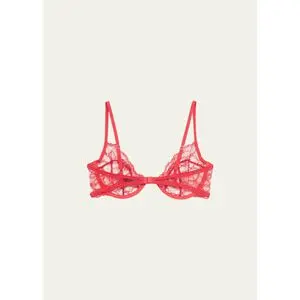 Kiki De Montparnasse Mon Cherie Lace Bra - Red