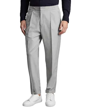 REISS Brighton Relaxed Pleated Trousers - Gray