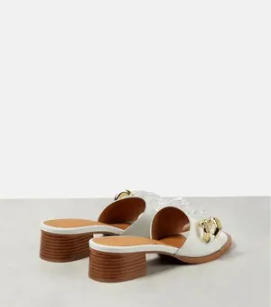 See By Chloé Embellished Leather Mules - White