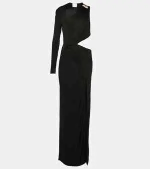 Galvan Cutout One-shoulder Gown