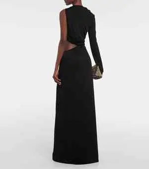 Galvan Cutout One-shoulder Gown