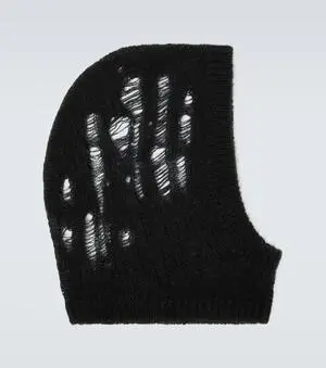 Rick Owens Distressed Ski Mask - Black