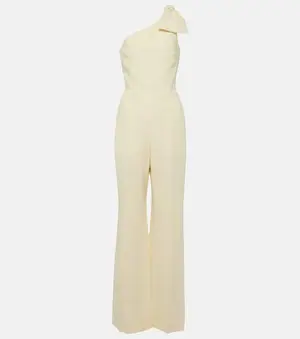 Chloé One-shoulder Linen Jumpsuit - White