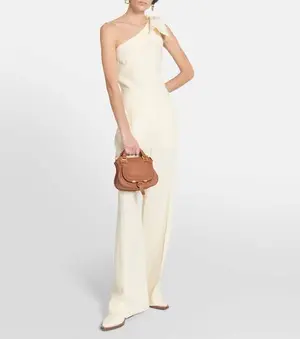 Chloé One-shoulder Linen Jumpsuit