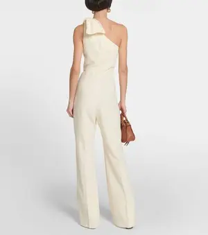 Chloé One-shoulder Linen Jumpsuit
