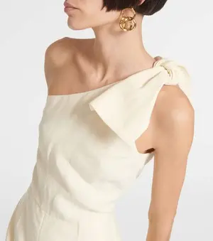 Chloé One-shoulder Linen Jumpsuit