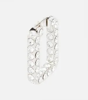 Amina Muaddi Charlotte Embellished Hoop Earrings