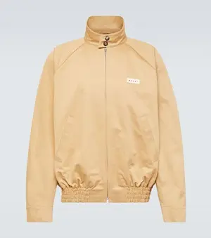 Marni Marni Cotton Gabardine Bomber Jacket Beige