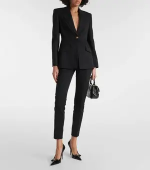 Versace Wool-blend Blazer - Black