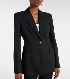 Versace Wool-blend Blazer - Black