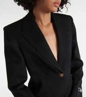 Versace Wool-blend Blazer - Black