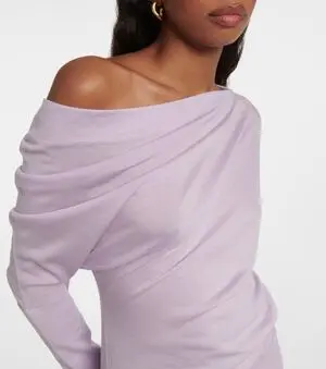 TOM FORD Off-shoulder Cashmere And Silk Sweater