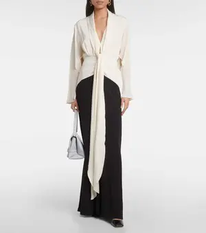 Victoria Beckham Croc-effect Leather Shoulder Bag