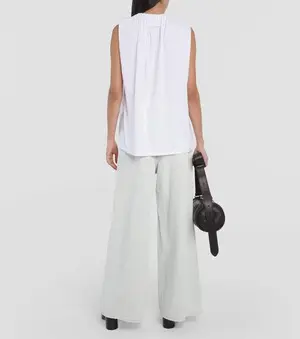 MAISON MARGIELA Ruffled Cotton Jersey Top