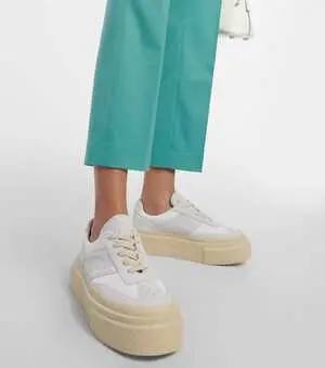 MAISON MARGIELA Suede Platform Sneakers - Blue