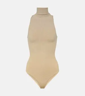 Wolford Fading Shine Turtleneck Bodysuit