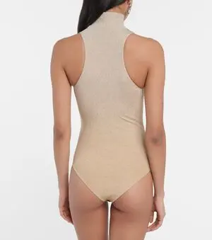 Wolford Fading Shine Turtleneck Bodysuit
