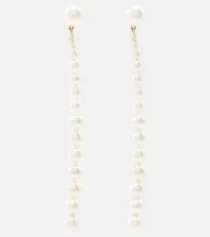 Sophie Bille Brahe Piazza 18kt Gold Drop Earrings With Freshwater Pearls - Metallic