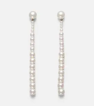 Sophie Bille Brahe Piazza 18kt Gold Drop Earrings With Freshwater Pearls - Metallic