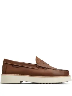 TOD'S Logo-debossed Leather Loafers