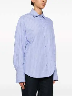 Attico Eliza Striped Shirt - Blue