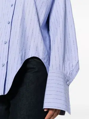Attico Eliza Striped Shirt - Blue