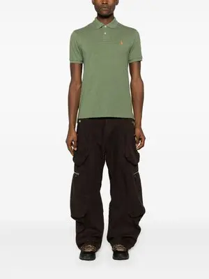 Polo Ralph Lauren Embroidered-logo Piqué Polo Shirt - Green