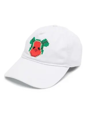 MOSTLY HEARD RARELY SEEN Watermelon Bear Baseball Cap - White