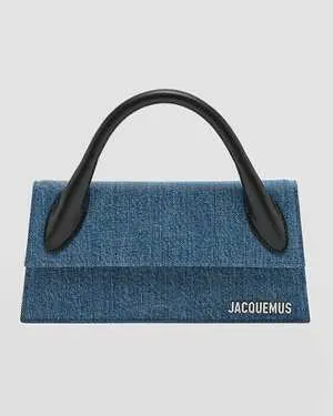 Jacquemus Jacquemus Le Chiquito Long Denim Top Handle Bag - Blue