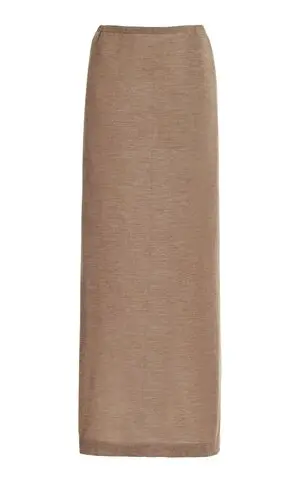 Eterne Emma Cashmere Maxi Skirt  Xs/s Brown